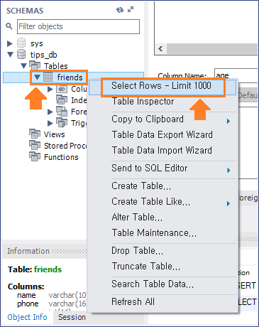 팁스소프트 > MFC/API 가이드 > [DBMS] Workbench로 스키마와 테이블 만들기