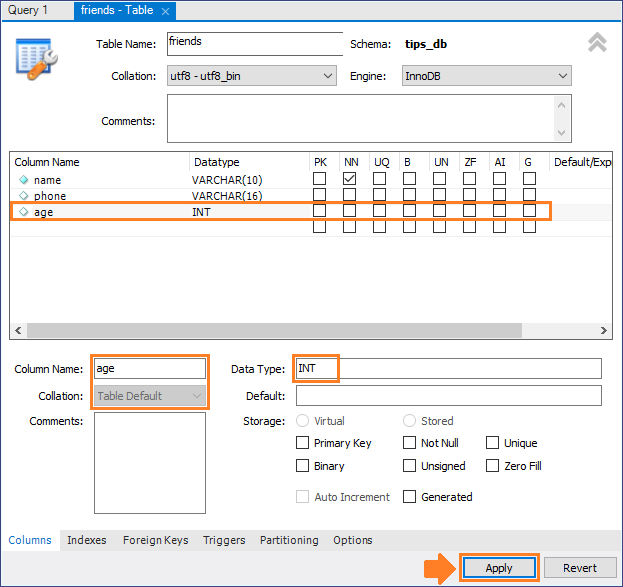 팁스소프트 > MFC/API 가이드 > [DBMS] Workbench로 스키마와 테이블 만들기
